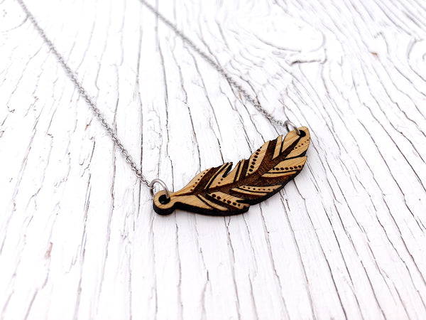 Boho Feather Diffuser Necklace – Lucky Tree Studio
